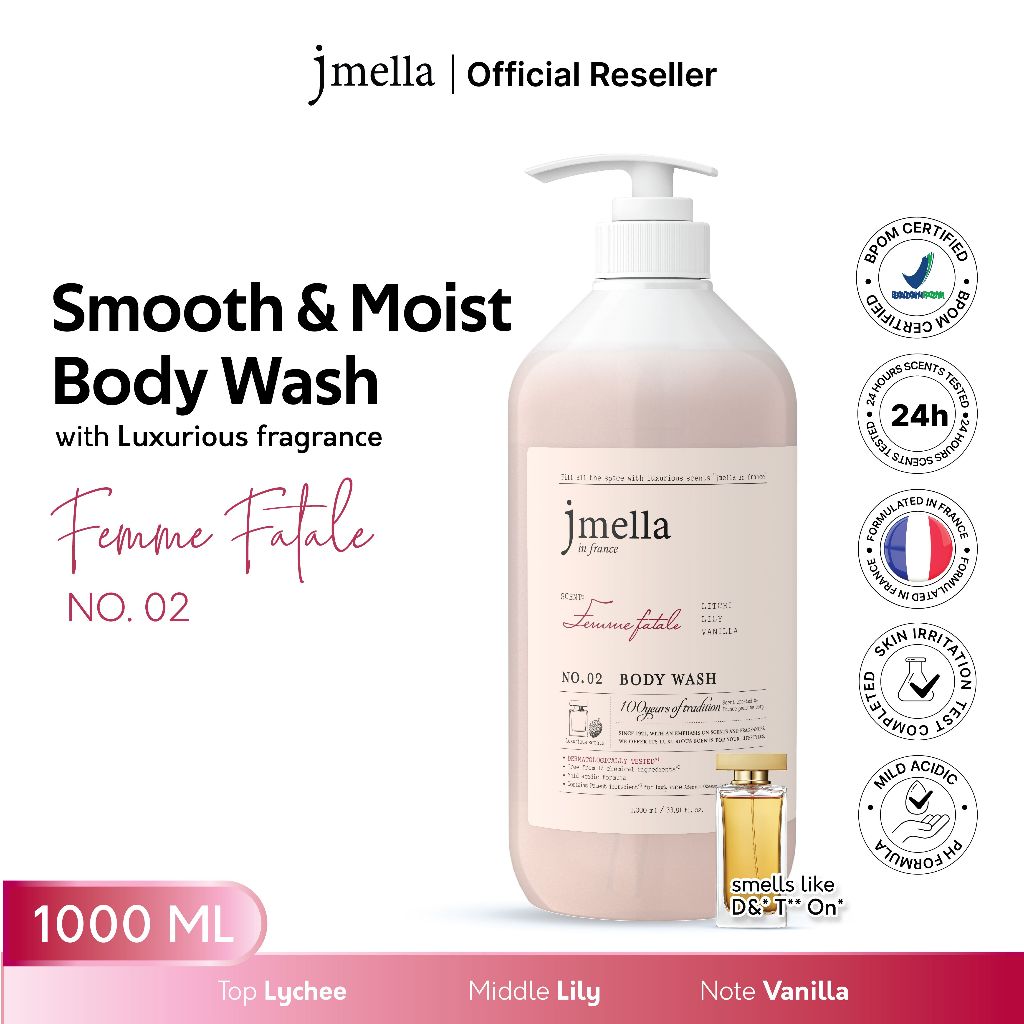 Jual PROMO Jmella No. 02 Body Wash - Femme Fatale 1000ml | Shopee Indonesia