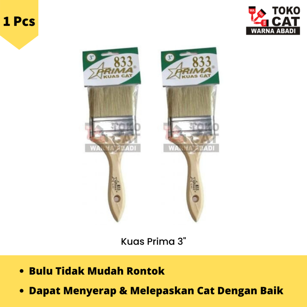 Jual KUAS CAT - BRUSH PRIMA UKURAN 3 INCH | Shopee Indonesia