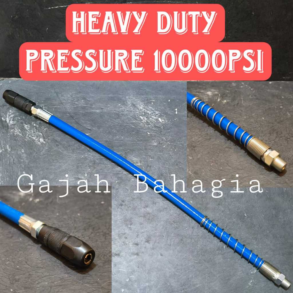 Jual Selang pompa gemuk 40cm + Kepala Grease gun manual 10000PSI ...