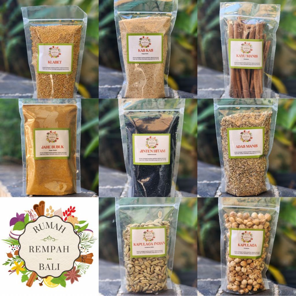 Jual REMPAH BUMBU DAPUR TERLENGKAP KUALITAS PREMIUM LADA HITAM KETUMBAR ...