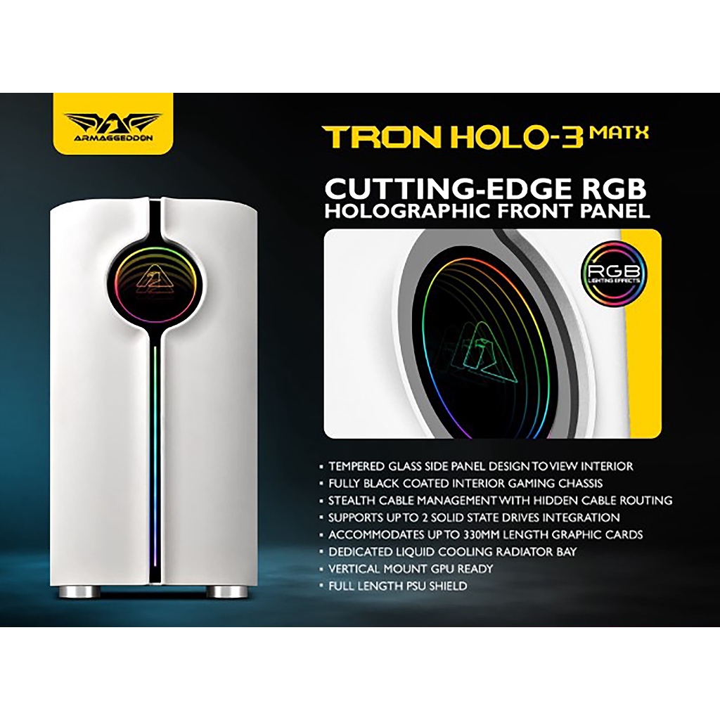 Jual Casing PC Gaming Armaggeddon Tron Holo 3 Mini ATX - Micro ATX ...