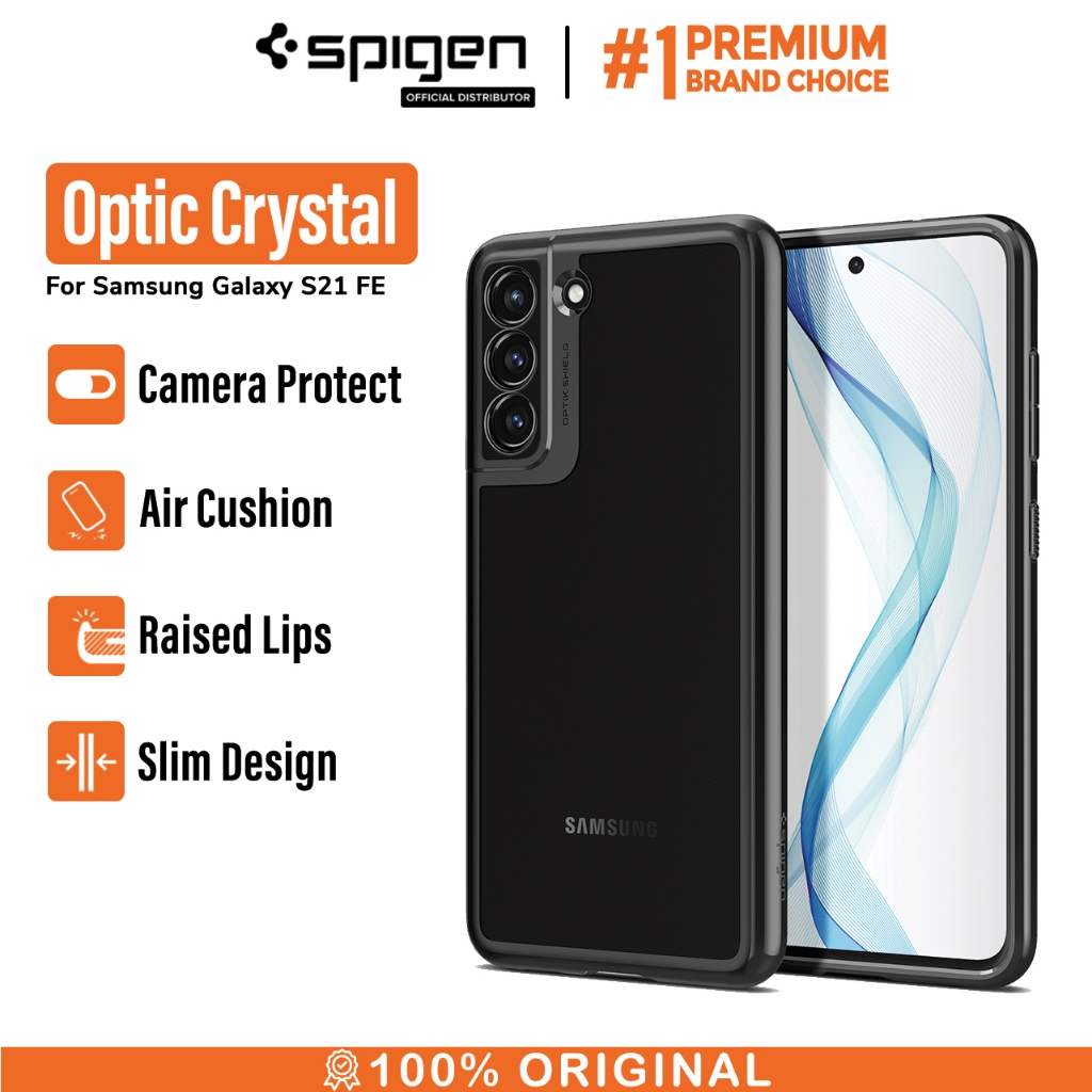 Jual Case Samsung Galaxy S21 FE Spigen Optik Crystal Anti Crack Soft Casing | Shopee Indonesia