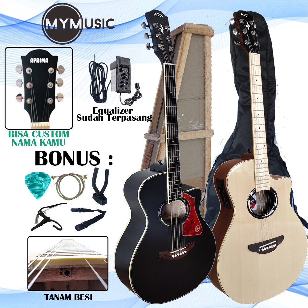 Jual Gitar Akustik Elektrik Apx STANDAR Custom Digital Equalizer | Shopee Indonesia