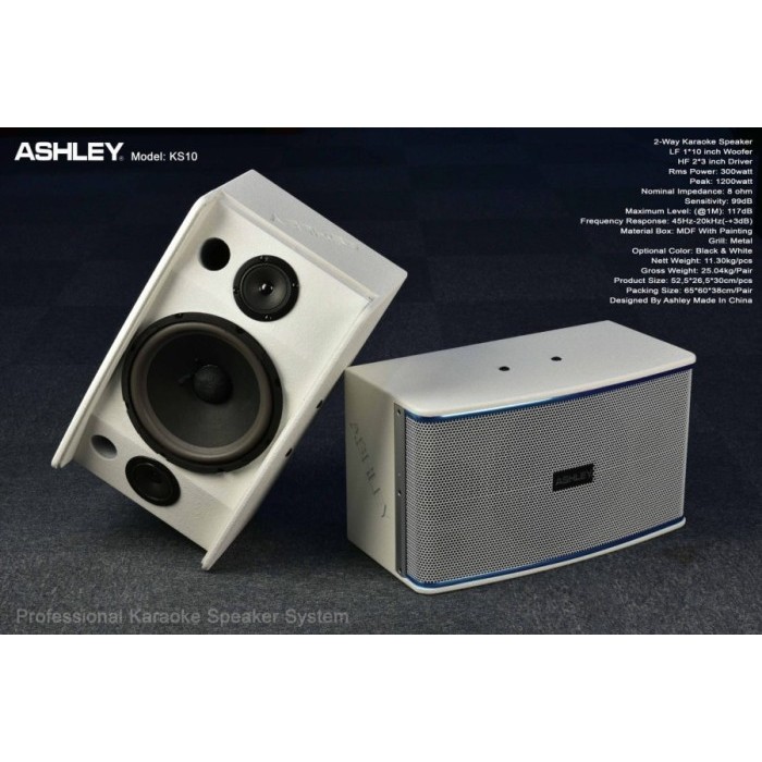 Jual Speaker Pasif ASHLEY KS 10 KS10 ORIGINAL 10 INCH KARAOKE SPEAKER ...