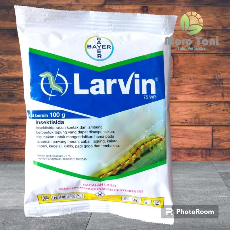 Jual LARVIN 75 WP Insektisida Ulat dan Telur 100 GRAM | Shopee Indonesia
