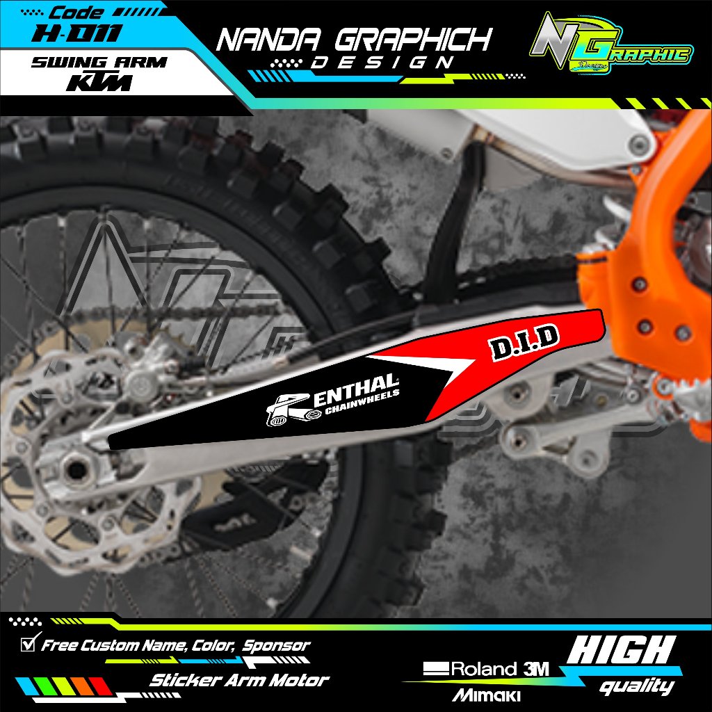 Jual Stiker Swing Arm KTM Variasi Warna Arm Kawasaki KTM Sticker ...