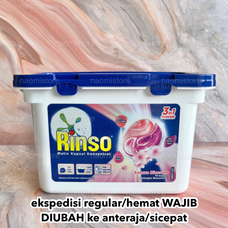 Jual [BISA INSTANT] Rinso Kapsul 3 in 1 Sakura Blossom / Lavender Fresh ...