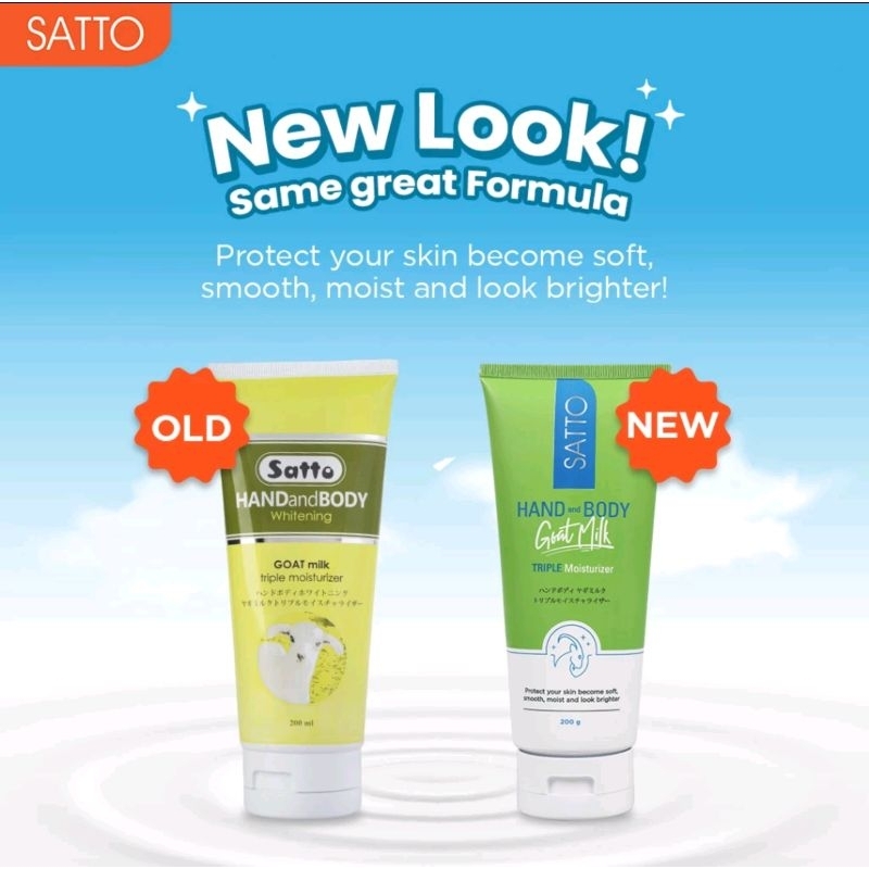 Jual Satto Hand And Body Whitening Goat Milk Triple Moisturizer 200ml ...