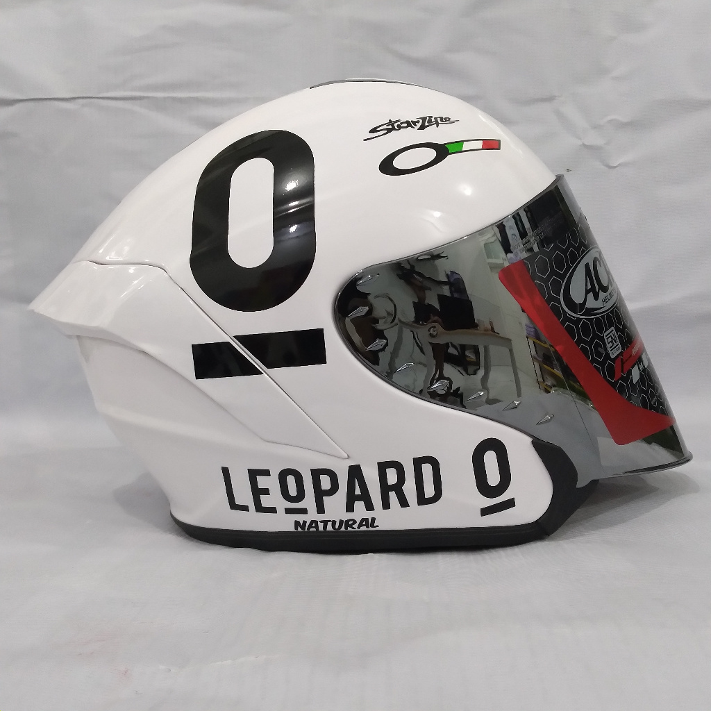 Jual PAKAI DUS PAKET IRIDIUM MOTIF LEOPARD Helm ACH Sonic Kairoz BGM090 ...