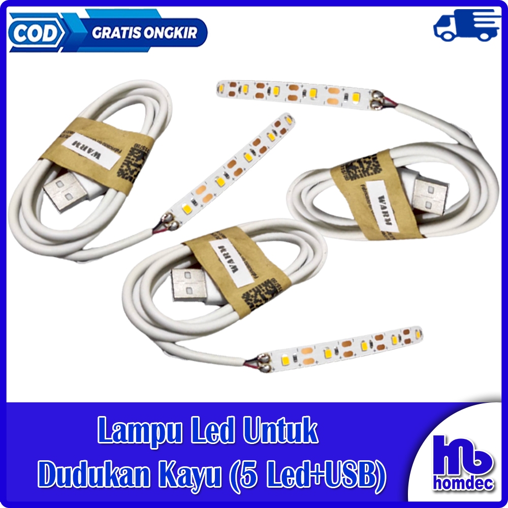 Jual Lampu Led Untuk Dudukan Kayu Akrilik (USB + 5 LED ) | Shopee Indonesia