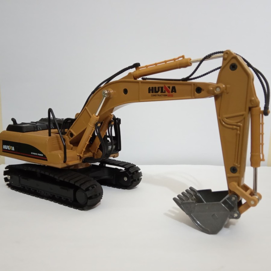 Jual Promo Diecast excavator Huina metal Grab Timber Drill Articulated ...