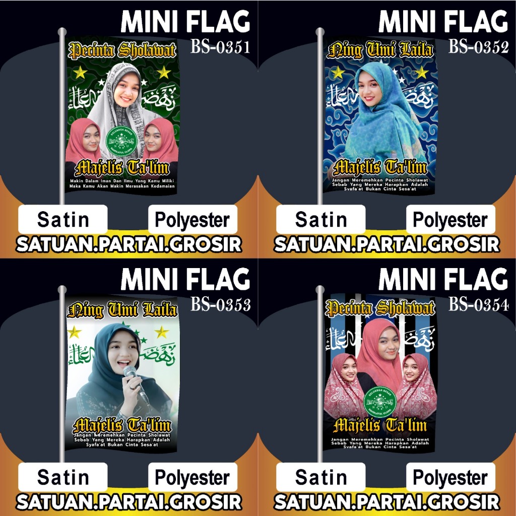 Jual Mini Flag Syekhermania/Bendera Sholawat Ning Umi Laila Vol.351-354 | Shopee Indonesia