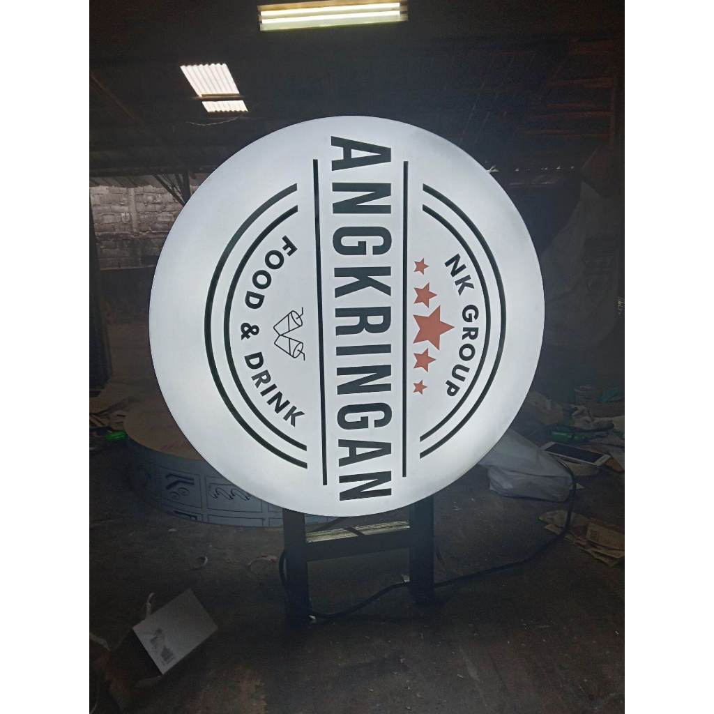 Jual Neon Box Indoor Outdoor 90cm x 100cm Premium Custom 2 Sisi ...