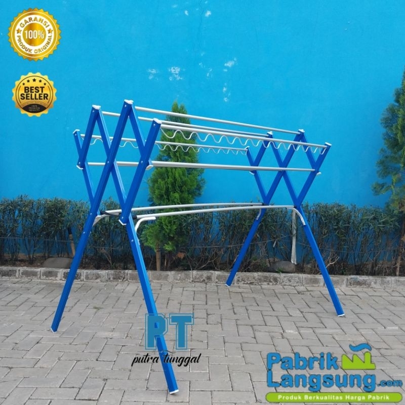 Jual Jamuran baju jumbo livina biru / Pakaian / baju / aluminium ...