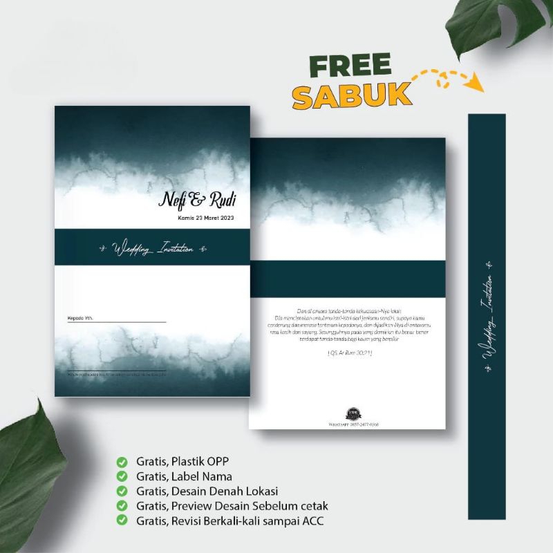 Jual Undangan Pernikahan Tema Custom Rustic Aesthetic | Shopee Indonesia