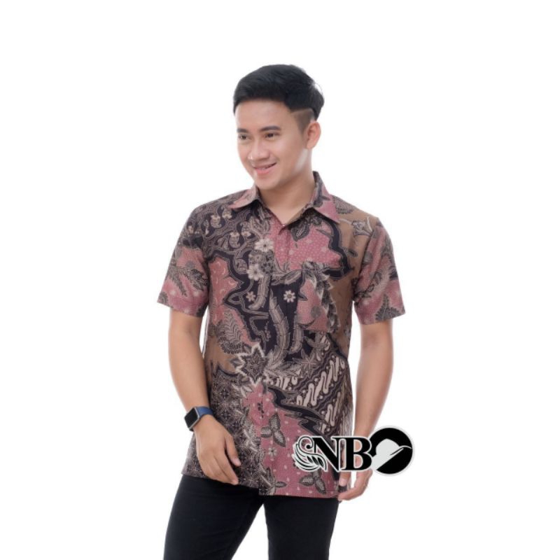 Jual BAJU BATIK PRIA WARNA PINK/ROSEGOLD/DUSTY/MERAH FANTA KEMEJA BATIK ...