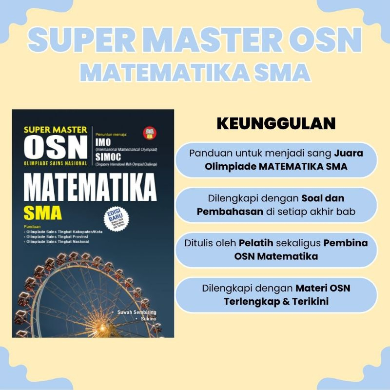 Jual Buku Super Master OSN/KSN/Olimpiade Matematika SMA | Shopee Indonesia