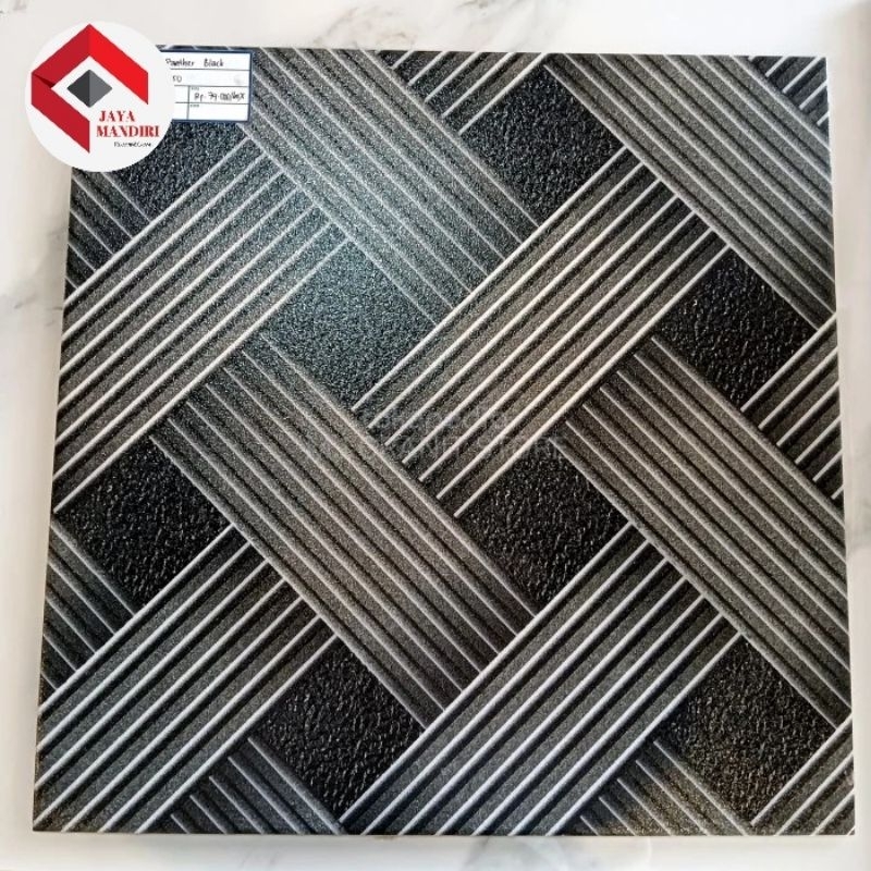 Jual Keramik Lantai 50x50 YHC Phanter Black (Doff) | Shopee Indonesia