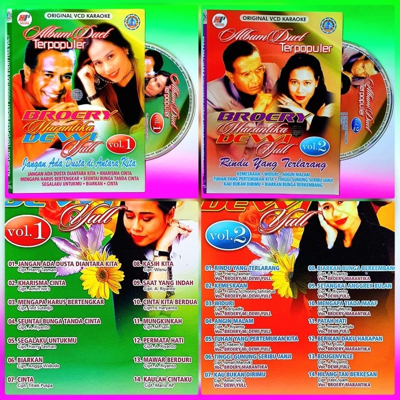 Jual KASET ORIGINAL VCD LAGU KARAOKE DUET ROMANTIS BROERY DEWI YULL-VOCAL ON OF AKTIF-LAGU DUET ...