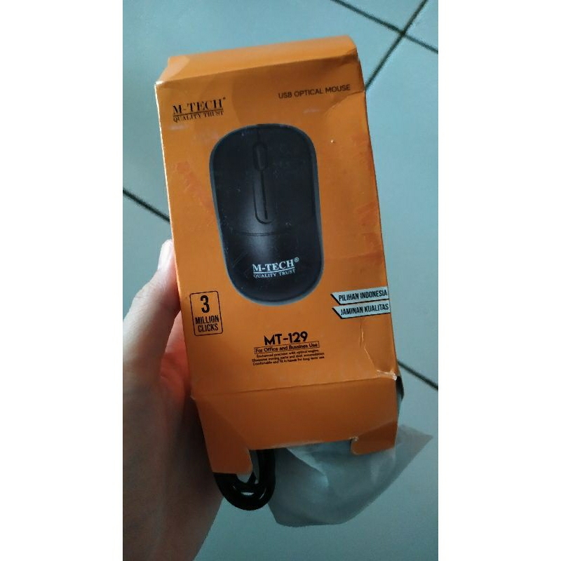 Jual MOUSE M TECH 129 USB OPTICAL KOMPUTER PC LAPTOP AKSESORIS KERJA ...