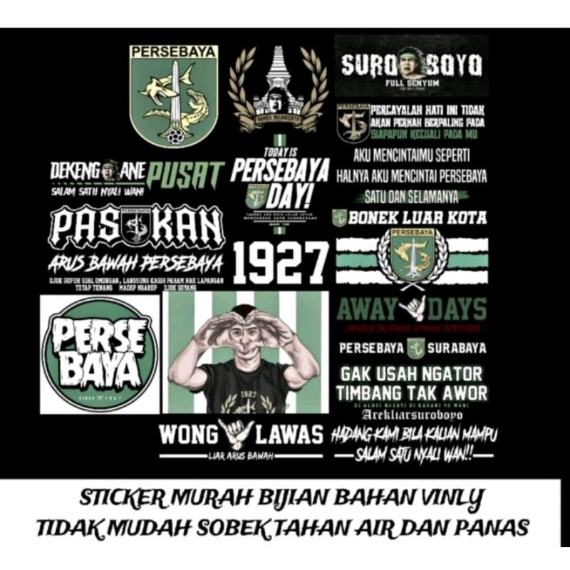 Jual sticker MURAH ! Bonek Persebaya, bahan vinly kuat, tahan panas ...
