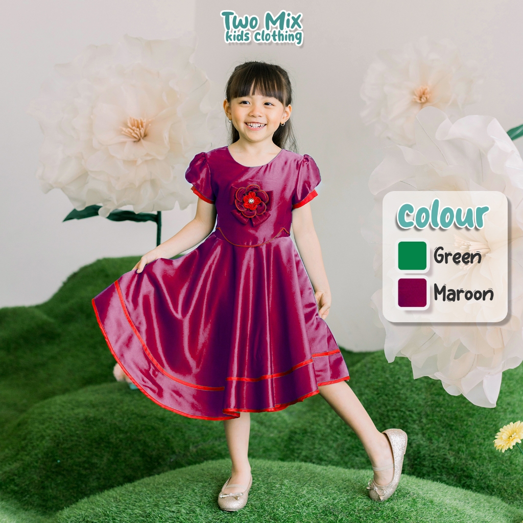 Jual Two Mix - Baju Gaun Anak Pesta Cewek Satin 1-12 Tahun 4376 4201 ...