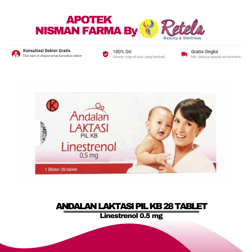 Jual ANDALAN LAKTASI PIL KB 1 STRIP 28 TABLET | Shopee Indonesia