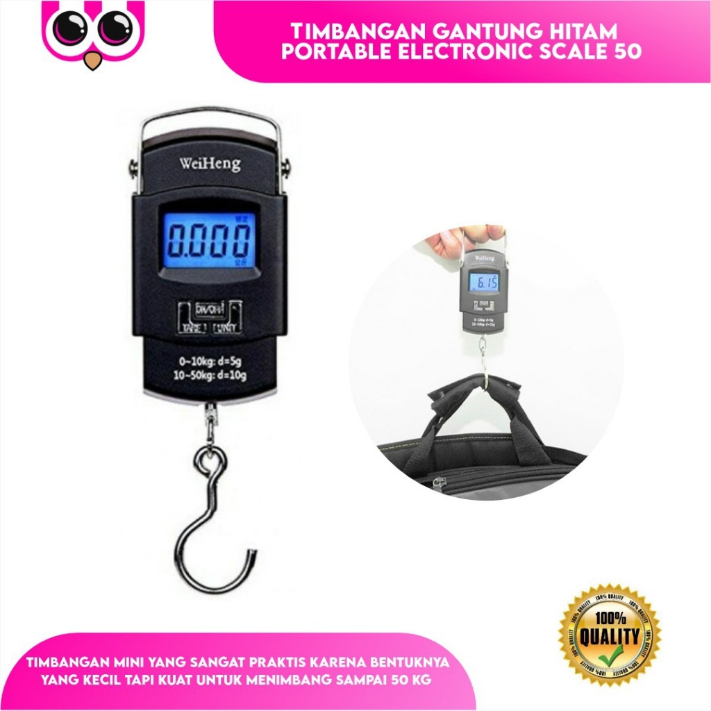 Jual TIMBANGAN GANTUNG HITAM PORTABLE ELECTRONIC SCALE 50 KG | Shopee ...