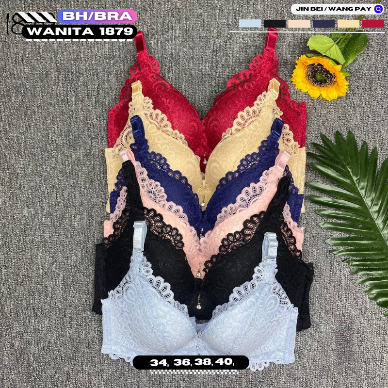 Jual BRA / BH WANITA 1879 TANPA KAWAT SIZE 32-40 TERDAPAT 6 WARNA KAIT ...