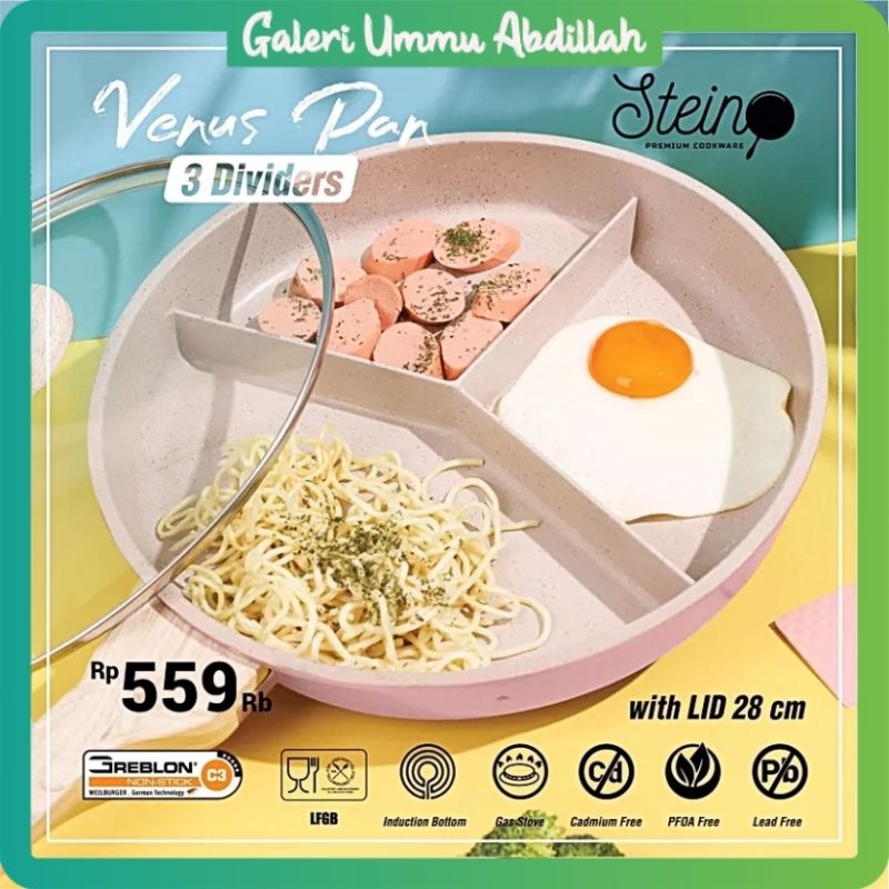 Jual Stein Steincookware Venus Pan 3 Dividers Frypan Diameter 28 Cm ...