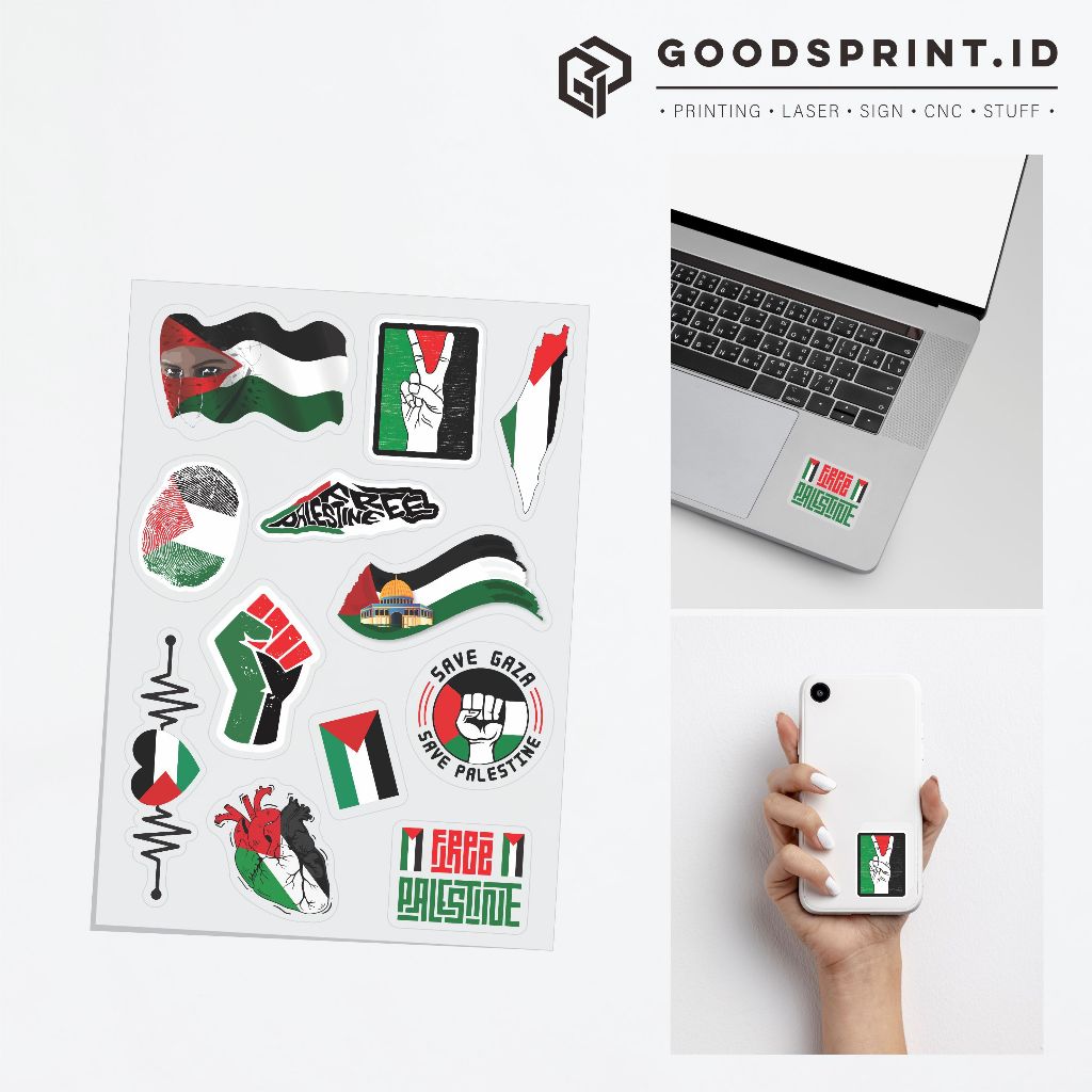 Jual [READY STOCK] FREE PALESTINE Sticker Transparan A6 Waterptoof ...