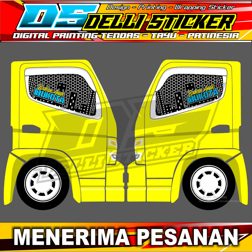 Jual Stiker One Way Kaca Truk Bahan Tembus Pandang Kanan Kiri | Shopee ...