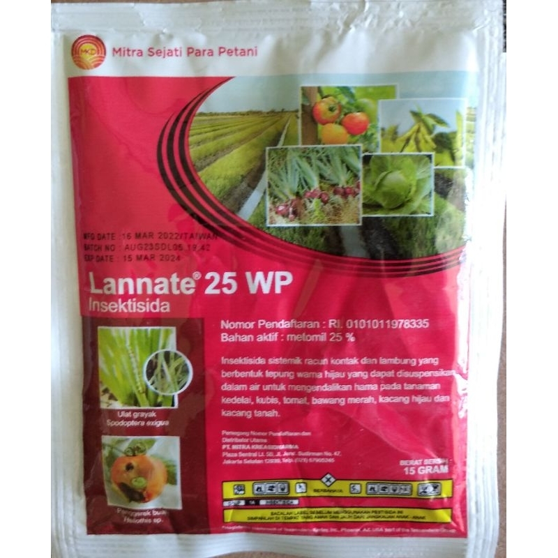 Jual INSEKTISIDA LANNATE 25 WP 15 GRAM MKD | Shopee Indonesia