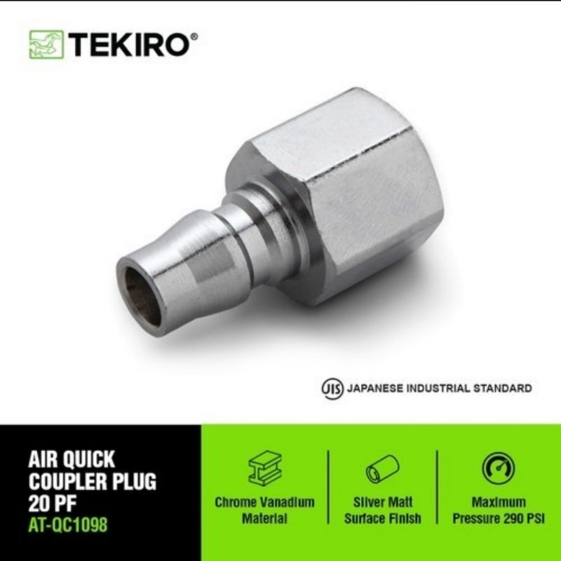 Jual TEKIRO QUICK COUPLER PLUG 20 PF/NEPEL SAMBUNGAN SELANG ANGIN KOMPRESSOR | Shopee Indonesia
