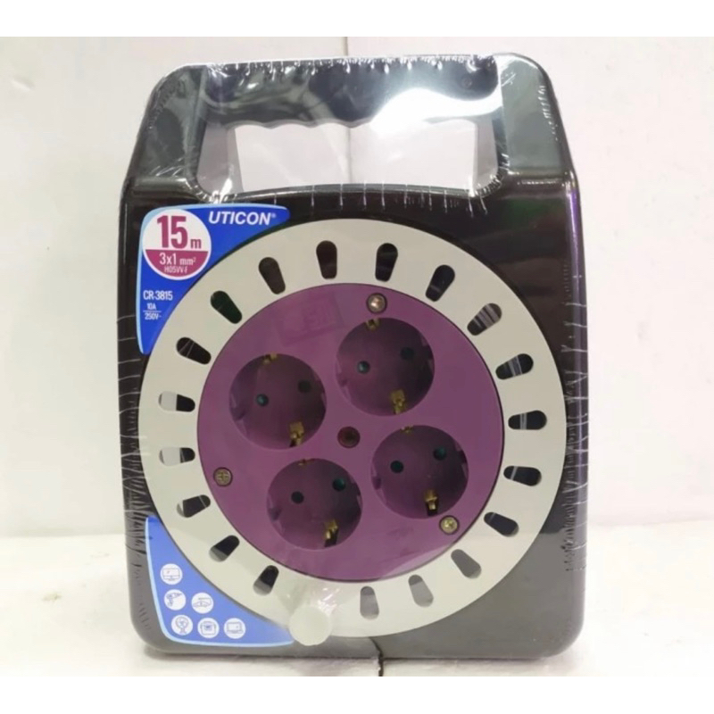 Jual Kabel Rol Box Kabel 15 Meter Uticon Cable Reel Kabel Gulung CR ...