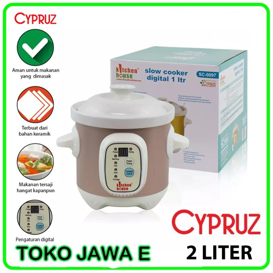 Jual SLOW COOKER CYPRUZ KITCHEN HOUSE Kapasitas 0,7 Liter Hingga 2 ...