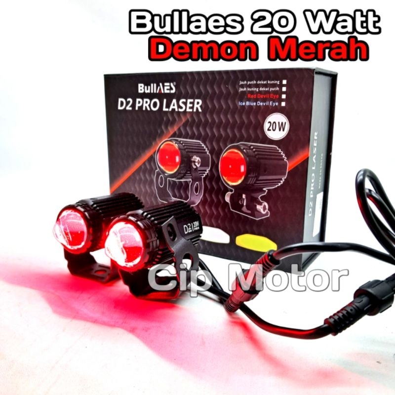 Jual Lampu Tembak D2 Laser Bullaes 20Watt 30watt Premium Demon Merah ...