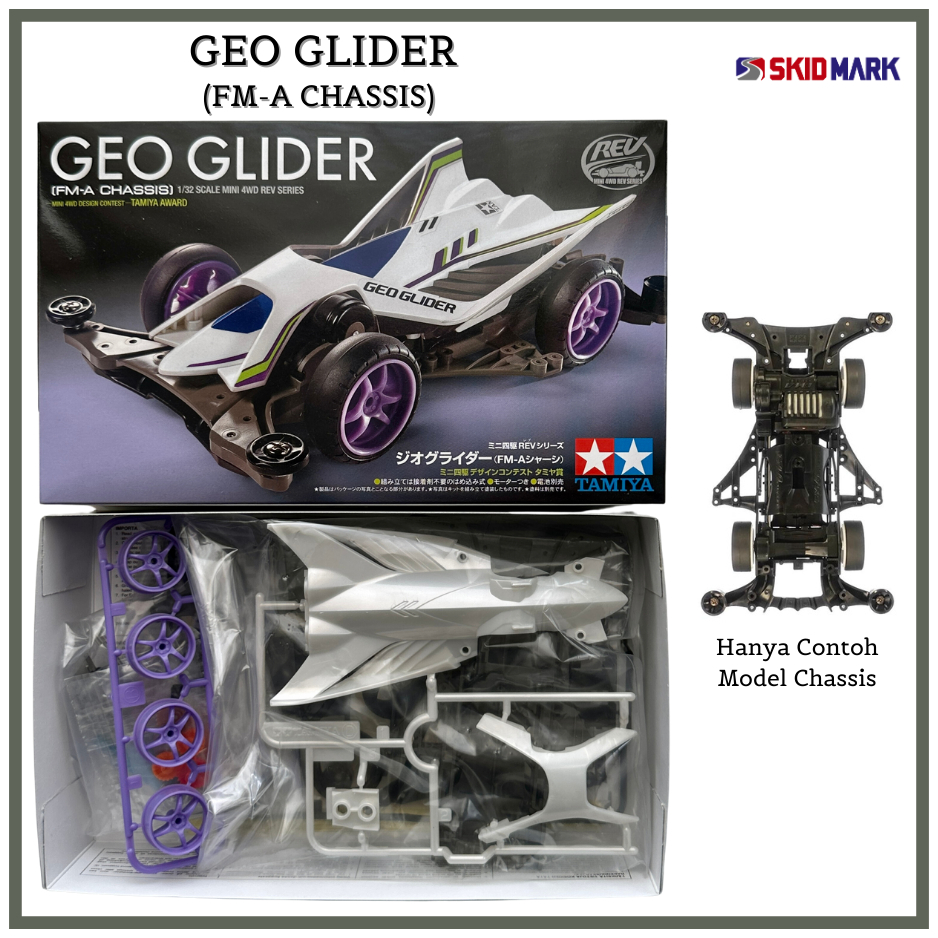 Jual Mobil Rakit Tamiya Mini 4WD - Geo Glider FM-A Chassis (ORIGINAL ...