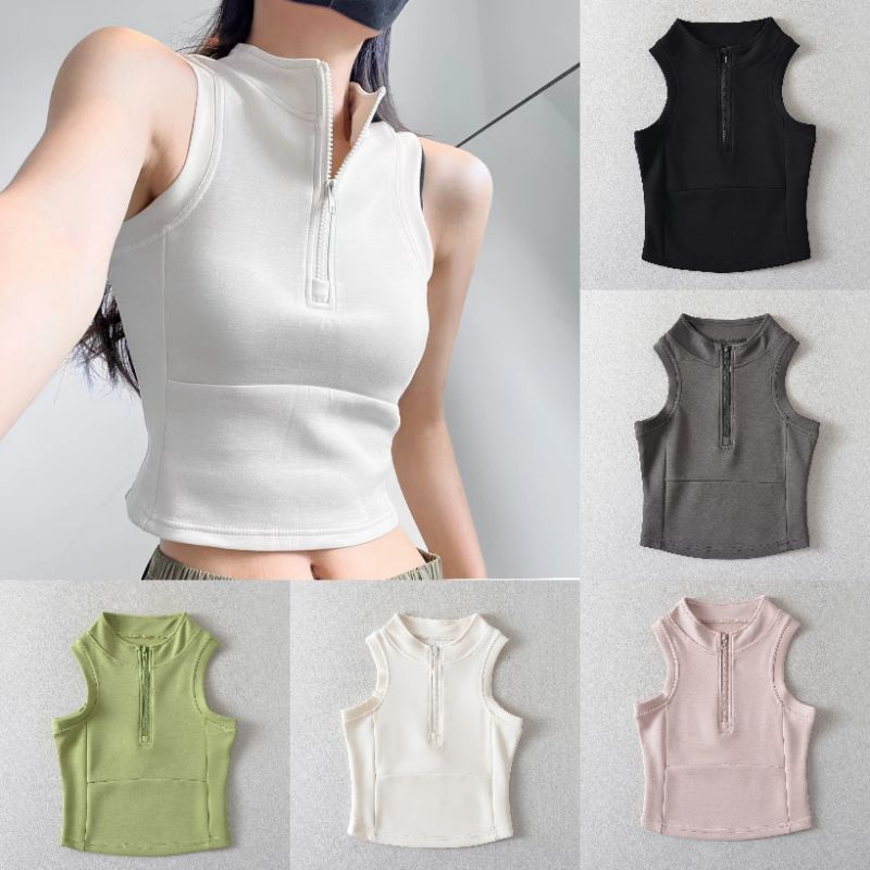 Jual Sleeveless Crop Top 72508 | Shopee Indonesia