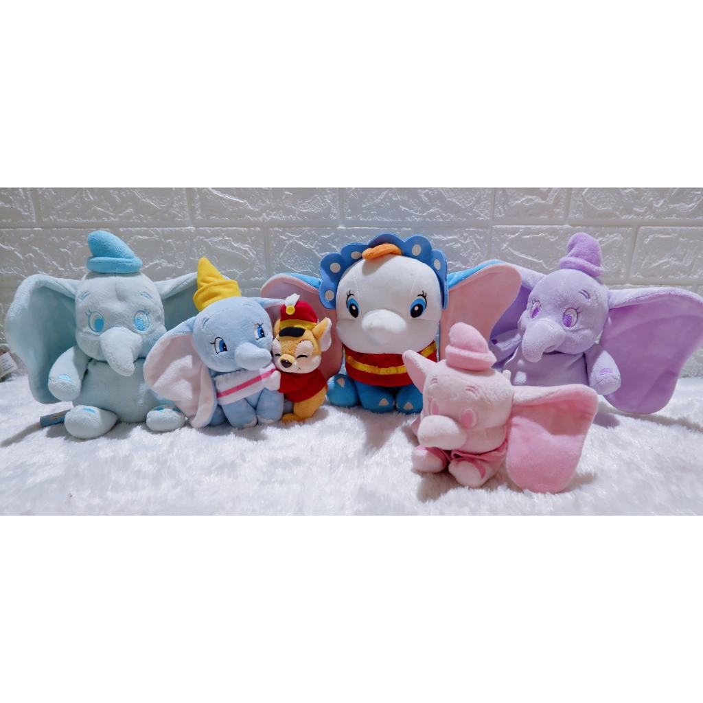 Jual boneka gajah dumbo abu pink biru ungu ori disney | Shopee Indonesia