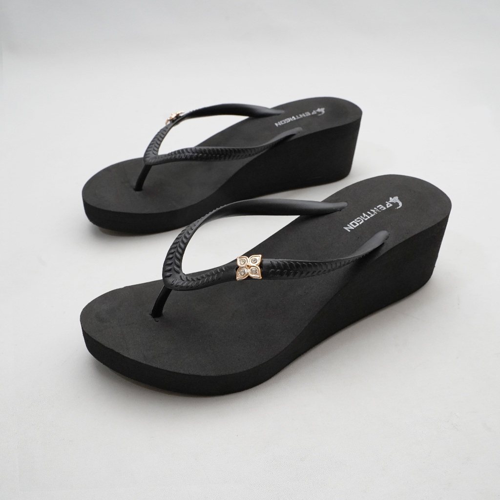 Jual PENTAGON [ABIGAIL 101] Sandal Jepit Wedges Simple Wanita Helen ...