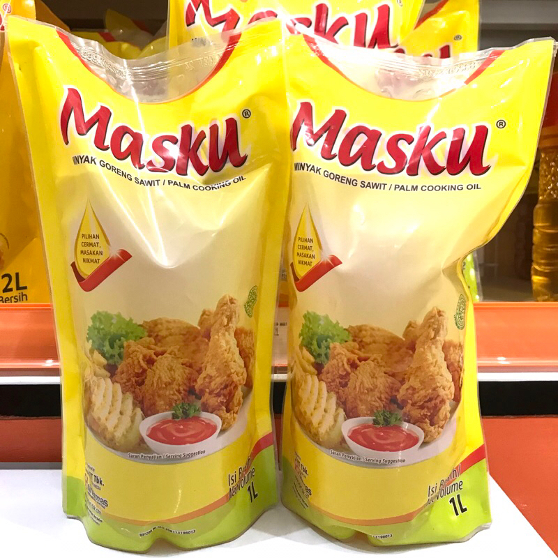 Jual Mina Mart ️ Minyak Goreng Masku Palm Cooking Oil 1 Liter | Shopee ...