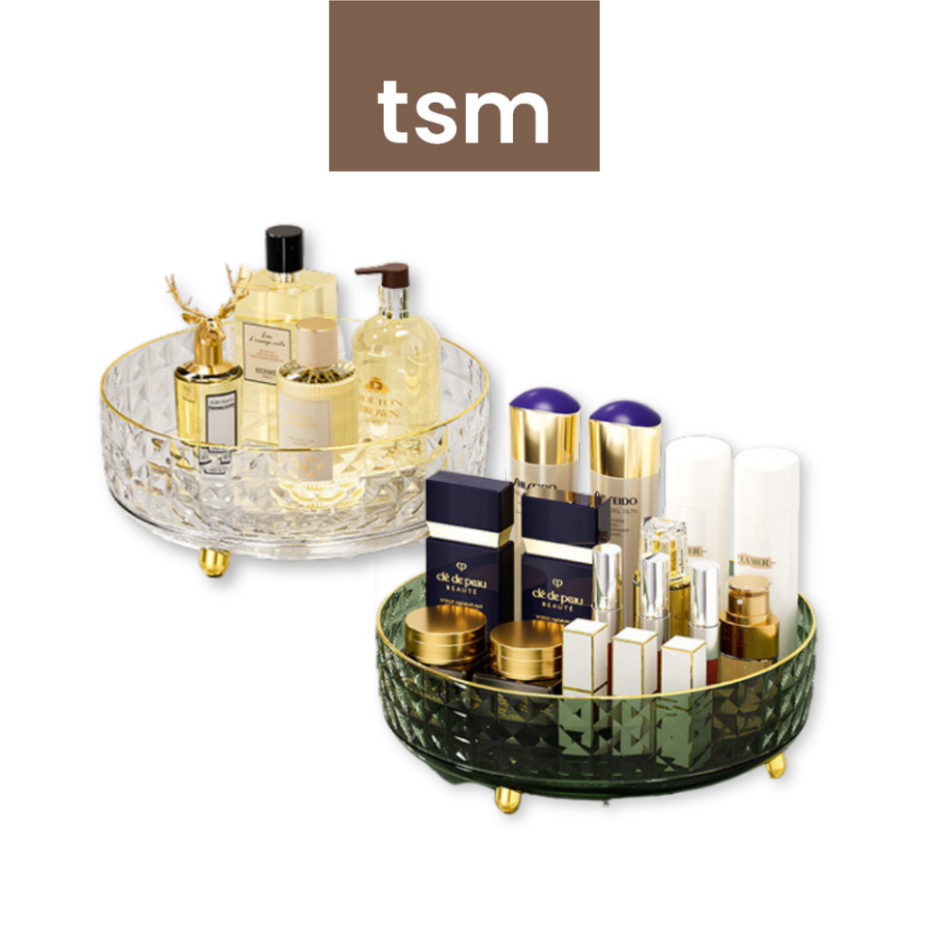 Jual TSM Rak Kosmetik Putar Aesthetic Akrilik Model Bulat | Tempat ...