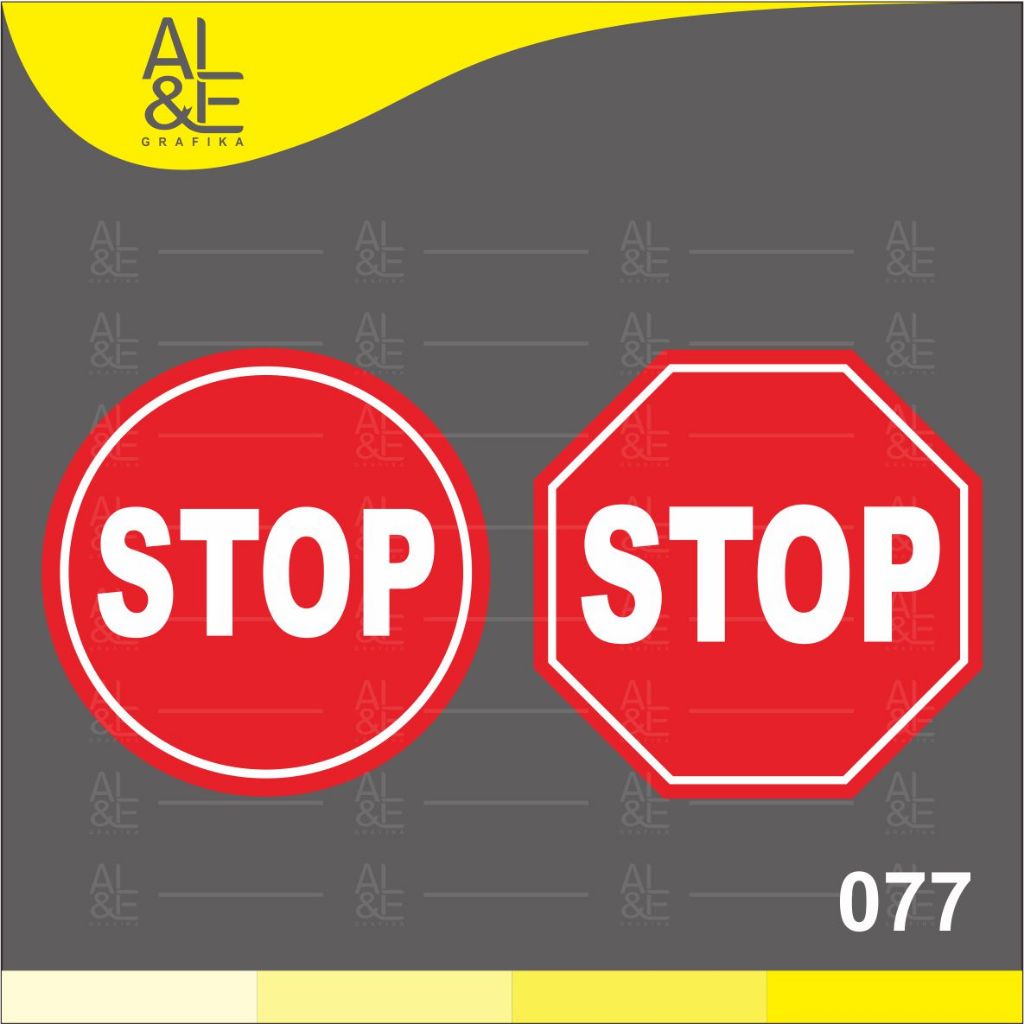 Jual 077 - STIKER STOP - VINYL STIKER RITRAMA INDOOR | Shopee Indonesia