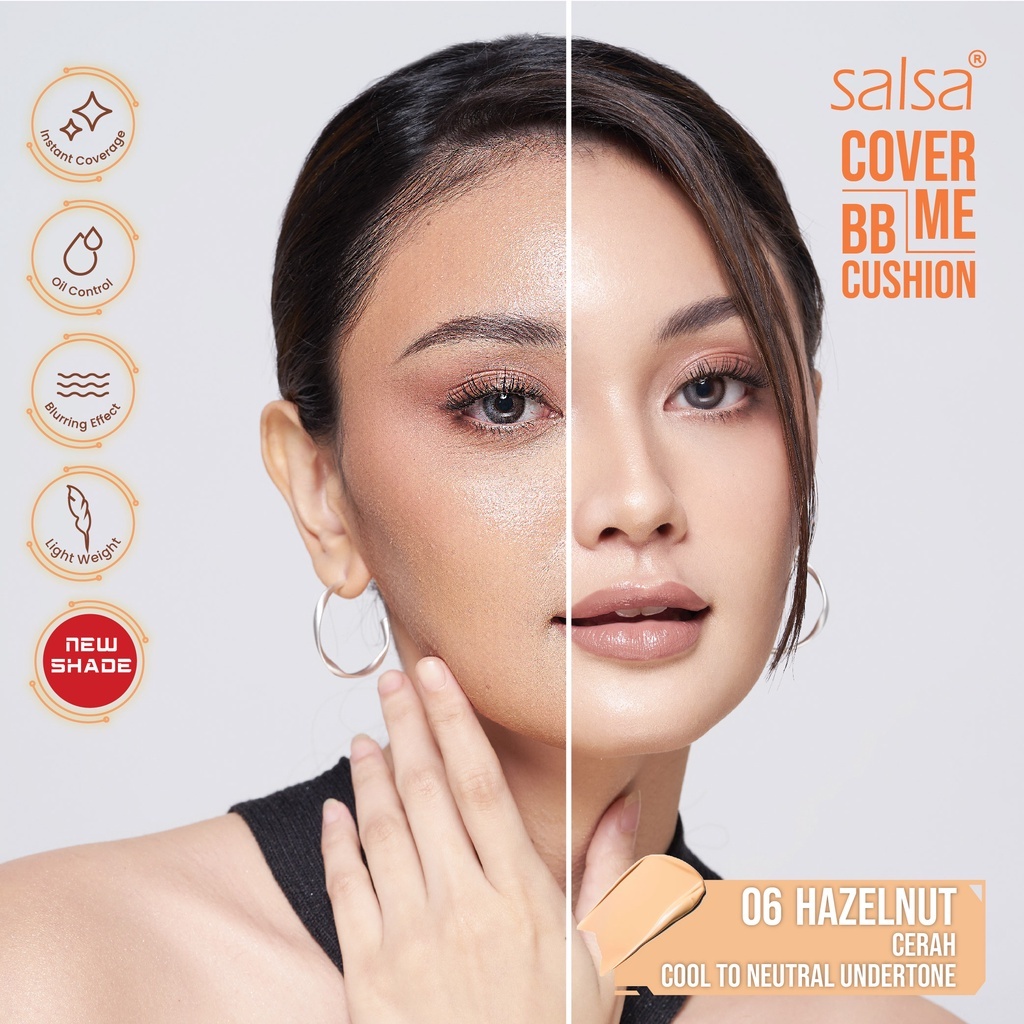 Jual SALSA Cover Me BB Cushion - Semi Matte with Red Algae Niacinamide ...
