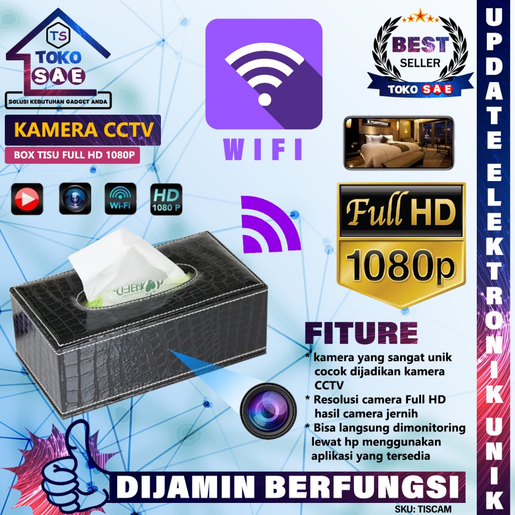 Jual Camera CCTV Mini Module Wifi IP Kamera Box Tissue Kotak Tempat ...