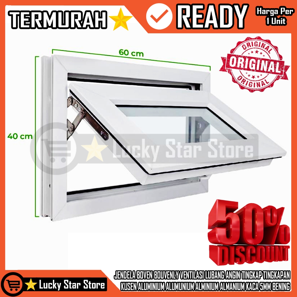 Jual [INSTANT] JENDELA BOVEN ALUMUNIUM ALMINIUM BOUVENLY VENTILASI ...