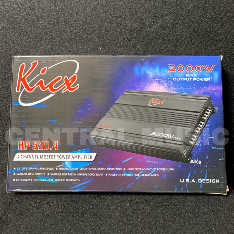 Jual POWER MOSFET MOBIL KICX 4 CHANNEL HP.520.4 3000 WATT ASLI HIGH QUALITY | Shopee Indonesia