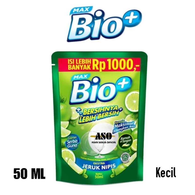 Jual Bio+ Sabun Cuci Piring Jeruk Nipis Anti Bakteri Pouch 50 ml ...