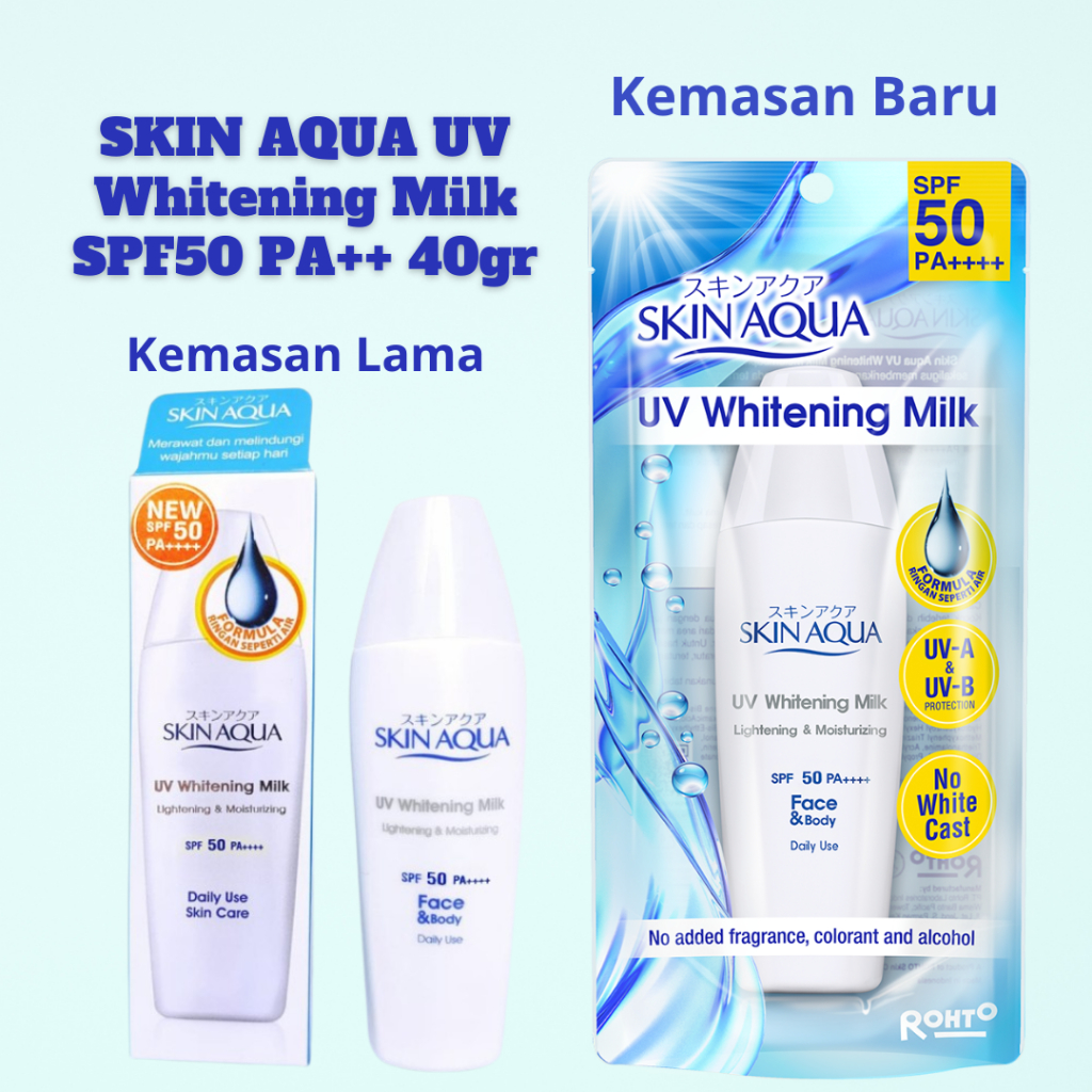 Jual SKIN AQUA UV Whitening Milk SPF50 PA++ 40gr - Beauty Booth ...